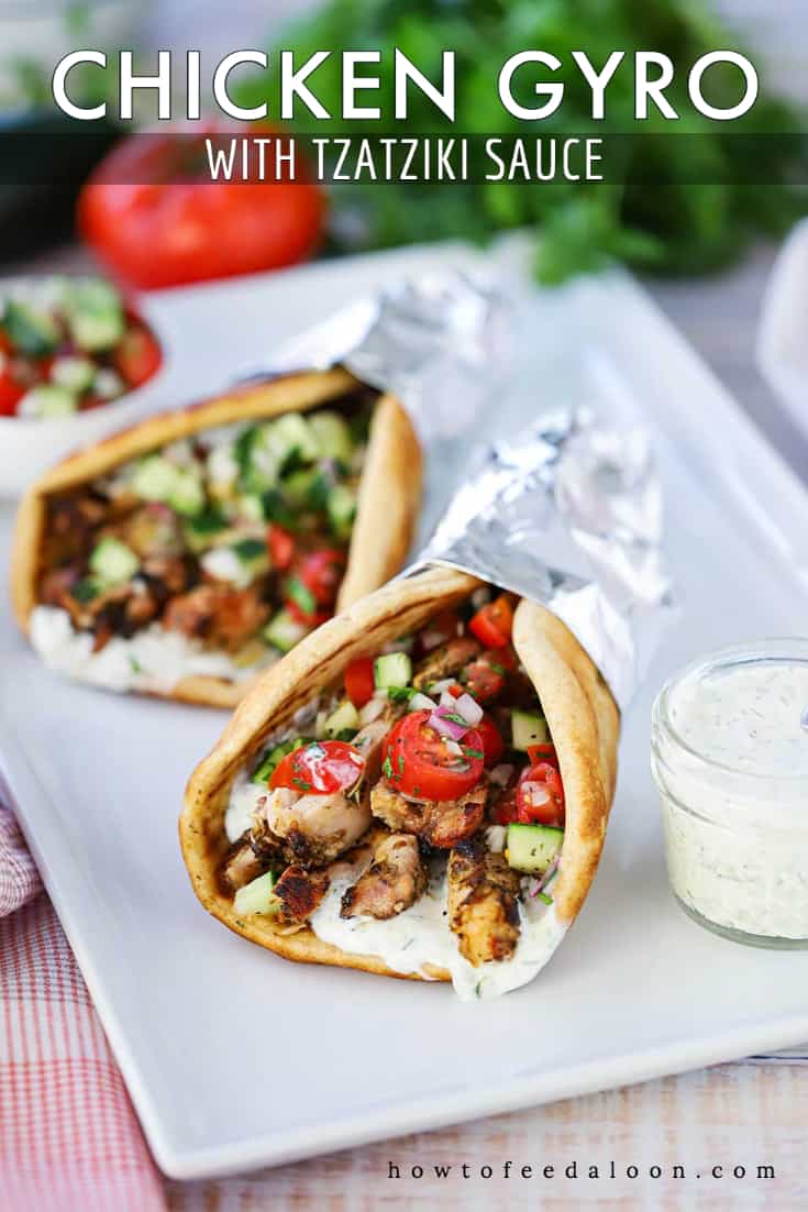 Chicken Gyro with Tzatziki Sauce | How To Feed A Loon