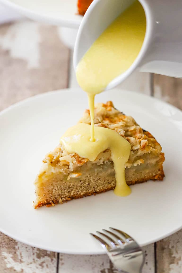 Irish Apple Cake with Vanilla Custard | How To Feed A Loon