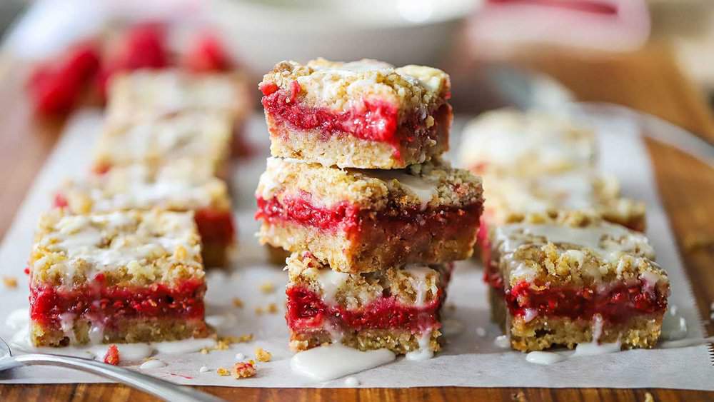 Raspberry Linzer Bars | How To Feed A Loon