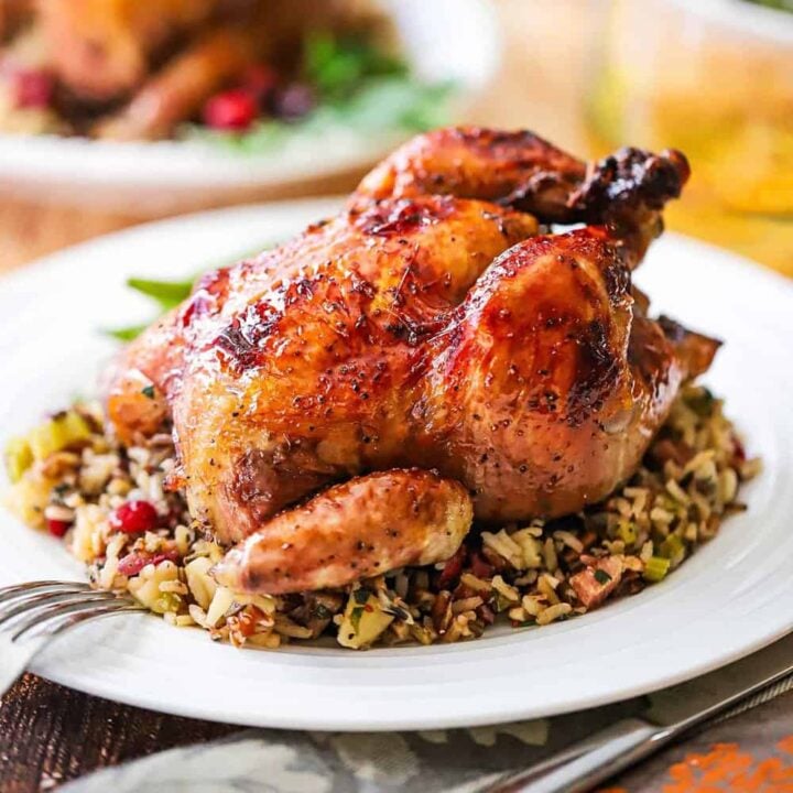 Glazed Cornish Hens with Wild Rice Stuffing | How To Feed A Loon