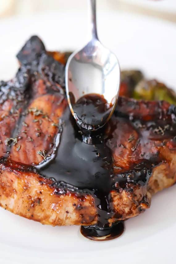 Grilled Balsamic Glazed Pork Chops | How To Feed A Loon