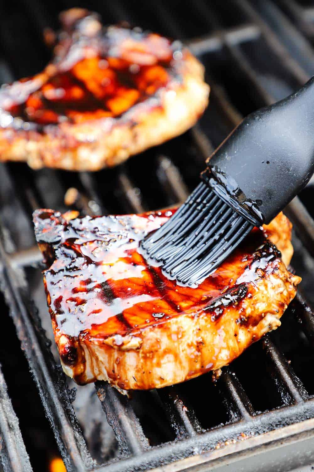 Grilled Balsamic Glazed Pork Chops | How To Feed A Loon
