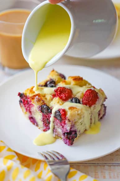 Wild Berry Bread Pudding with Orange Sauce | How To Feed A Loon