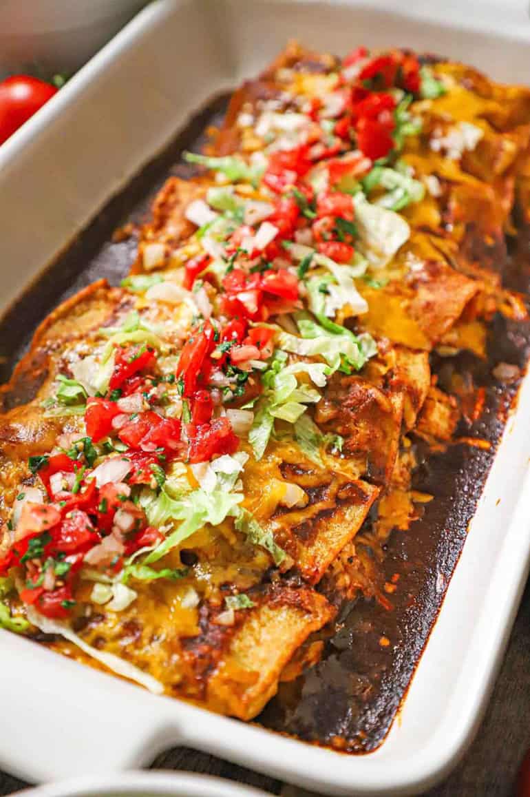 Leftover Turkey Enchiladas with Red Sauce | How To Feed A Loon