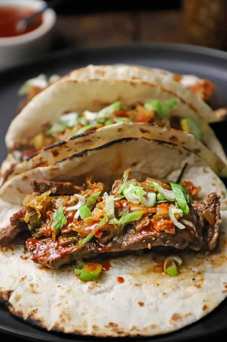 Korean Beef Tacos with Kimchi | How To Feed A Loon